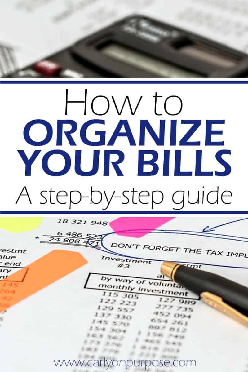 How to Organize Your Bills - Mommy on Purpose