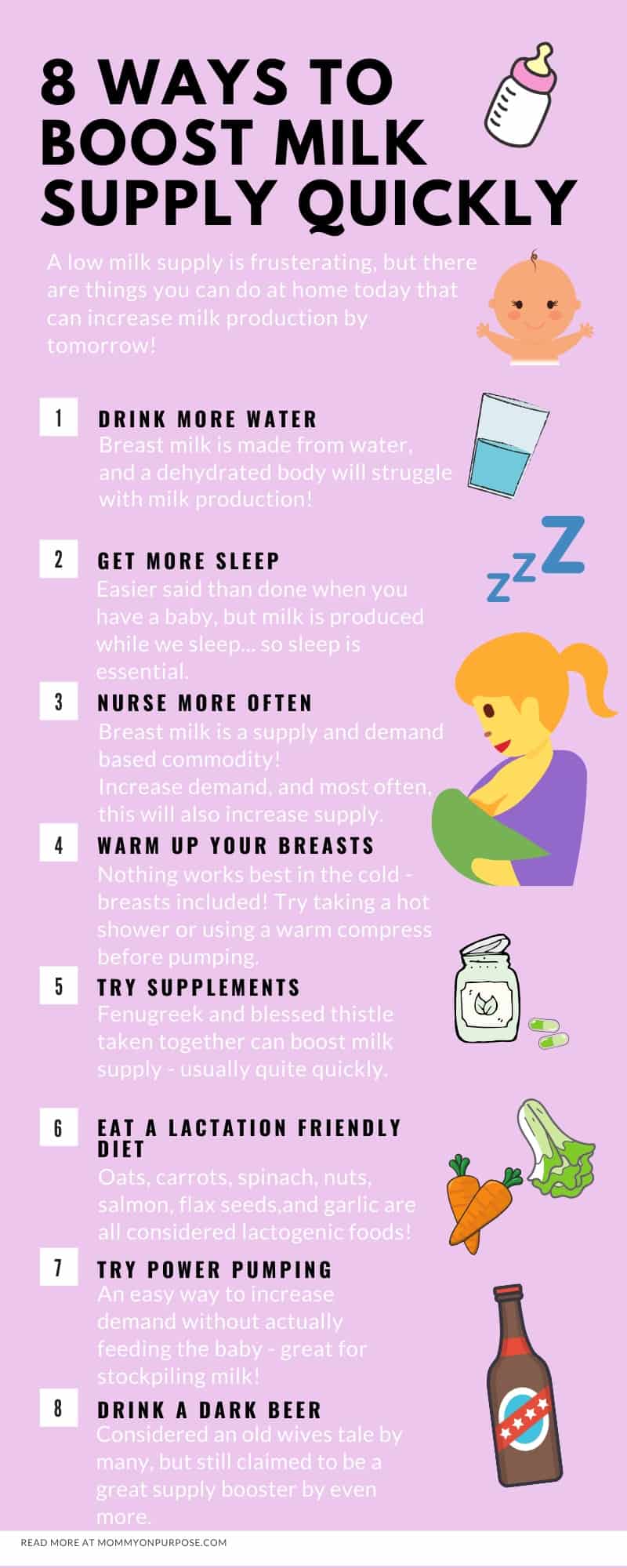 10 Tips to Increase Breast Milk Supply - Mommy on Purpose