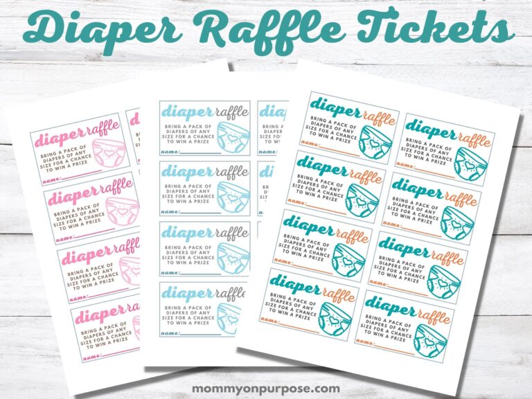How to Do a Diaper Raffle (With Free Printable Diaper Raffle Tickets)