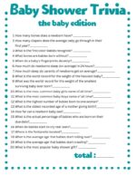 65+ Fun Baby Shower Trivia Questions to Use at Your Next Baby Shower ...