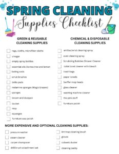Thorough Spring Cleaning Checklist with Free Printables